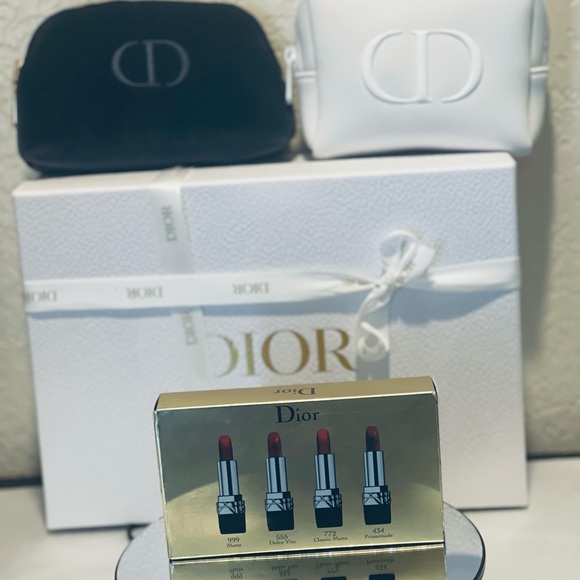 Dior | Bags | Dior Lipstick 4 Dior Travel Pouch 2 Toiletry Cosmetic Bag ...